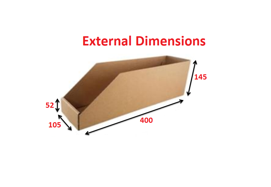Very shallow depth single compartment Bunnings shelf box – kebet packaging